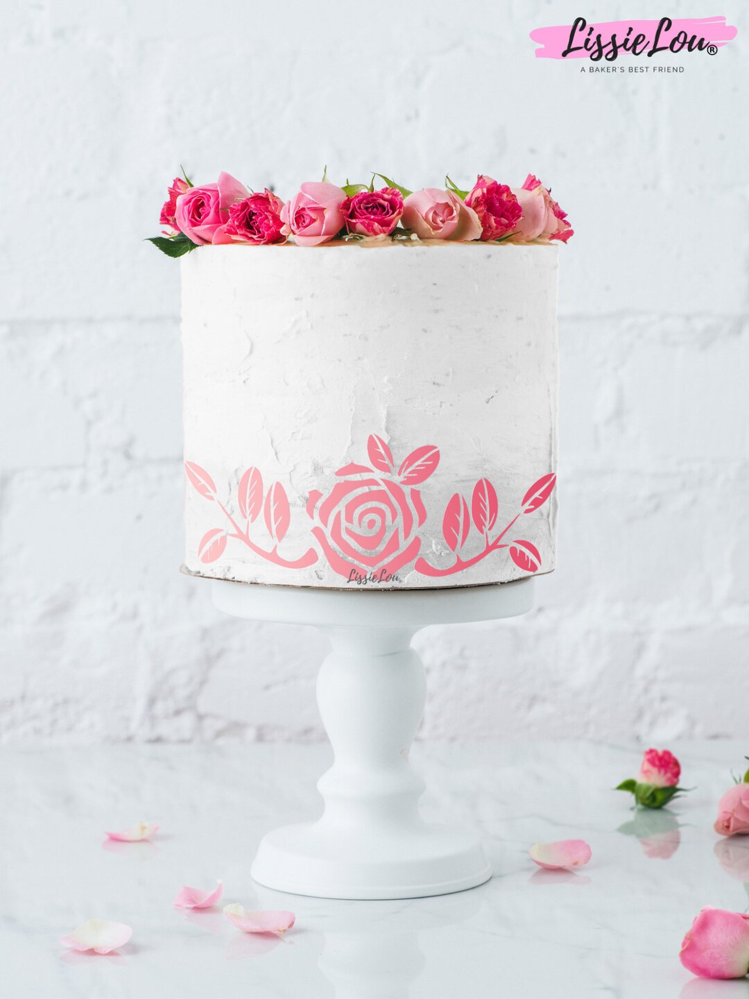 The Wild Rose Cake Stencil - Border Design - Etsy