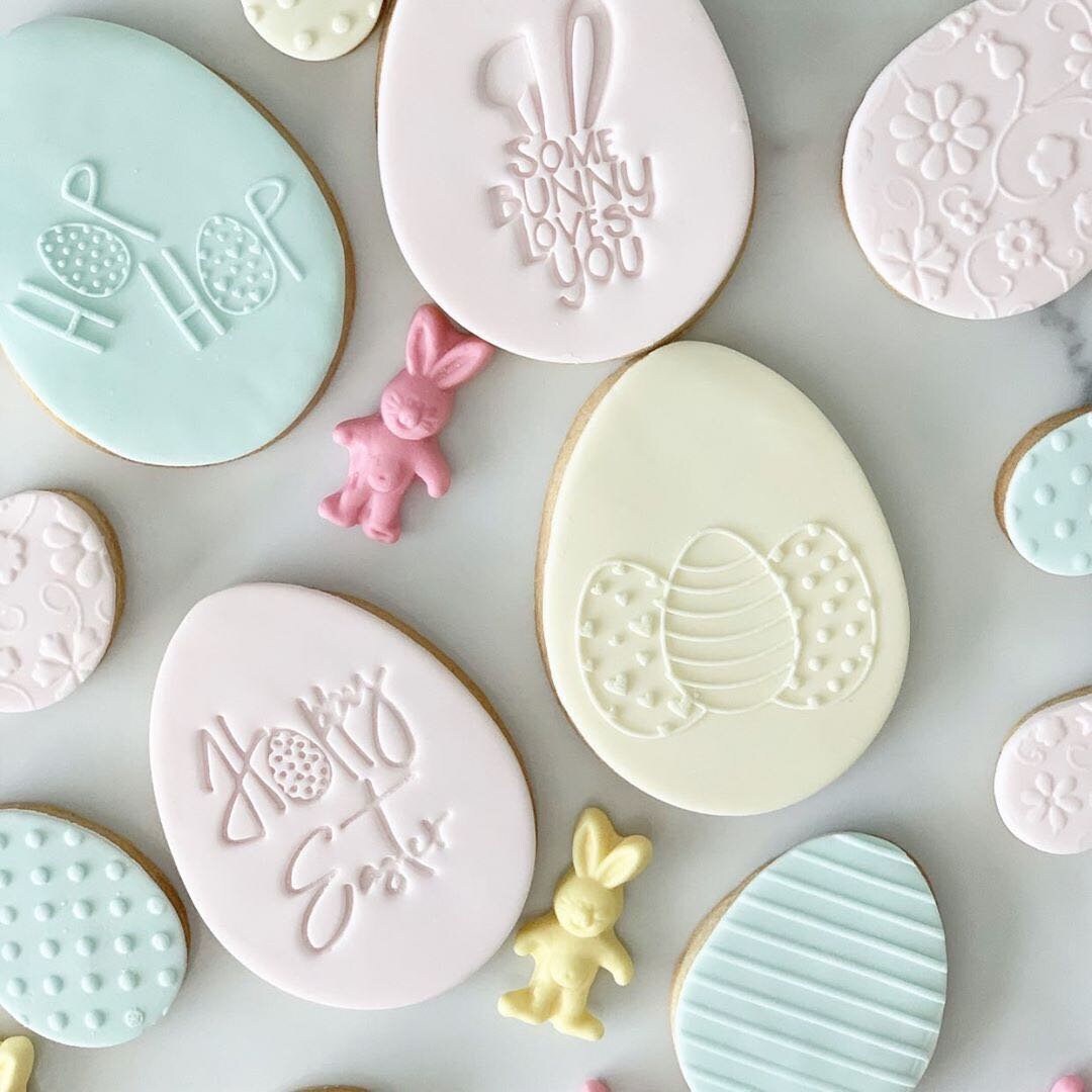 Easter Eggs Cookie Embosser Stamp Icing Fondant Stamp for | Etsy