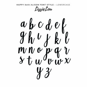 Happy 60th Alison Font Style Name Cake Topper Premium 3mm Acrylic or ...