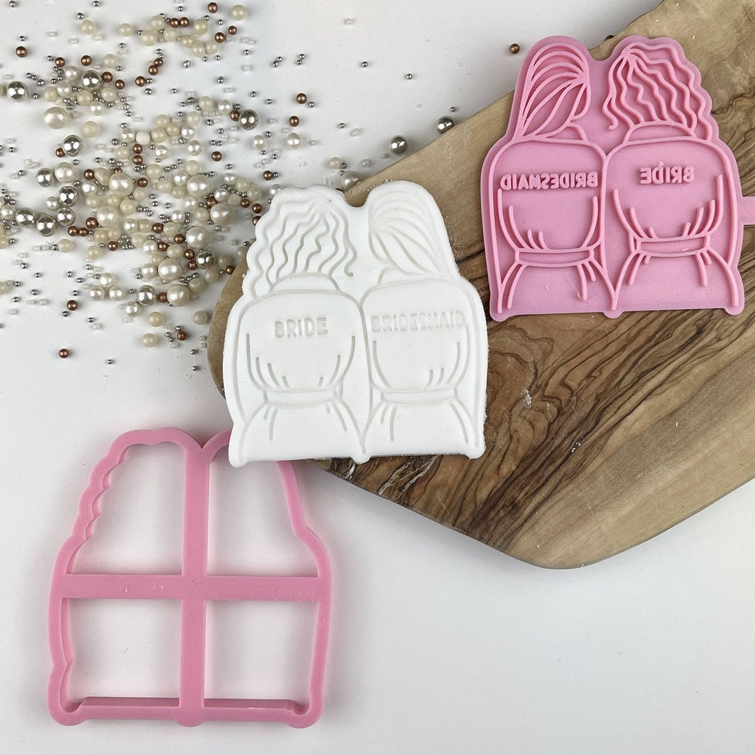 Soho Cookies Bride and Bridesmaid Style 2 Cookie Cutter and Stamp ...