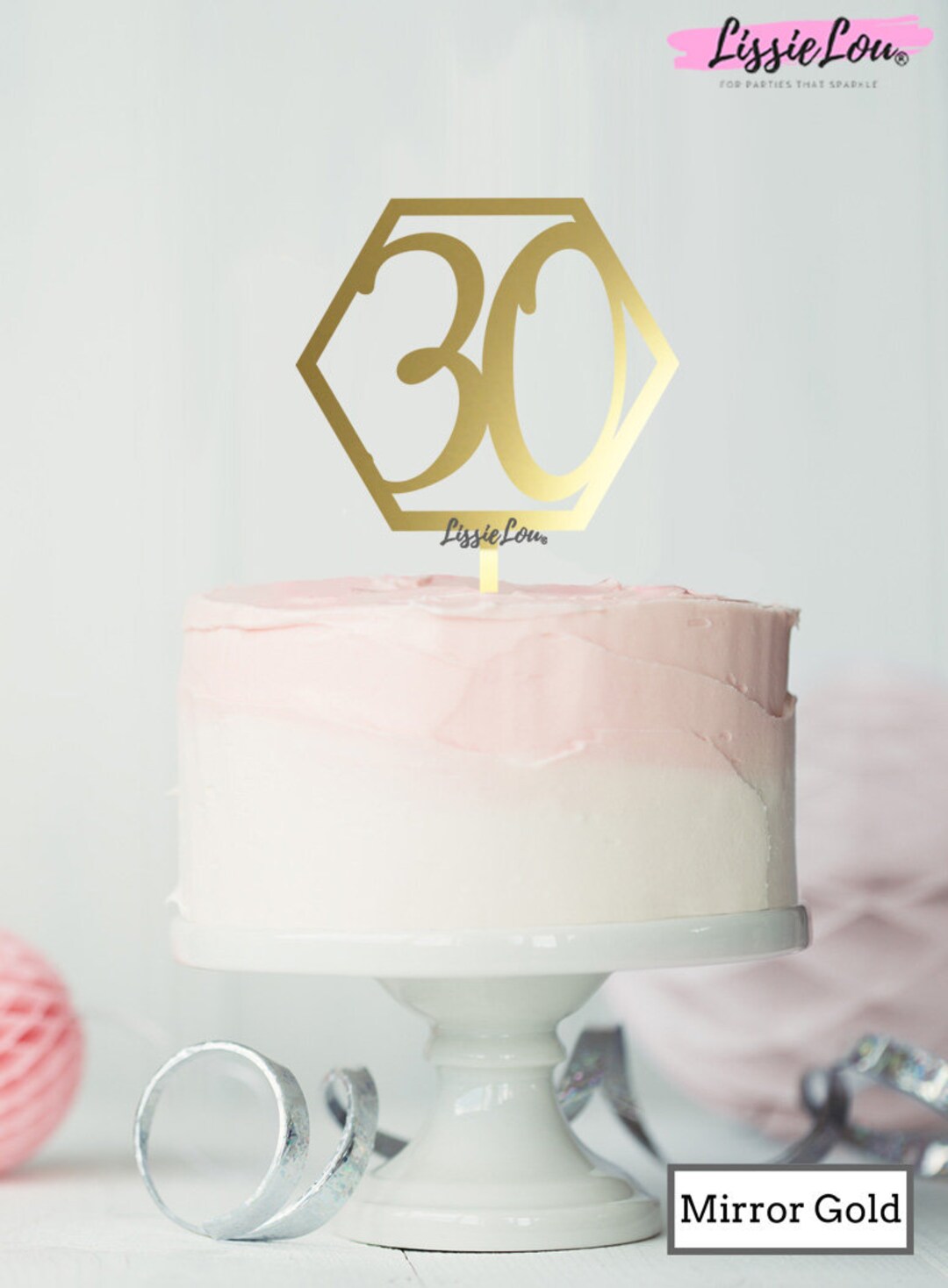Hexagon Number 30th Birthday Topper Premium 3mm Acrylic - Etsy