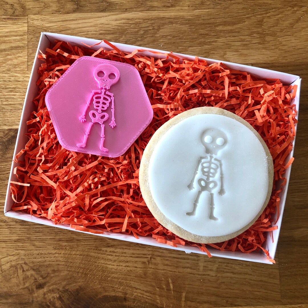 Halloween Skeleton Cookie Stamp, Fondant Embosser, Halloween Cookie ...