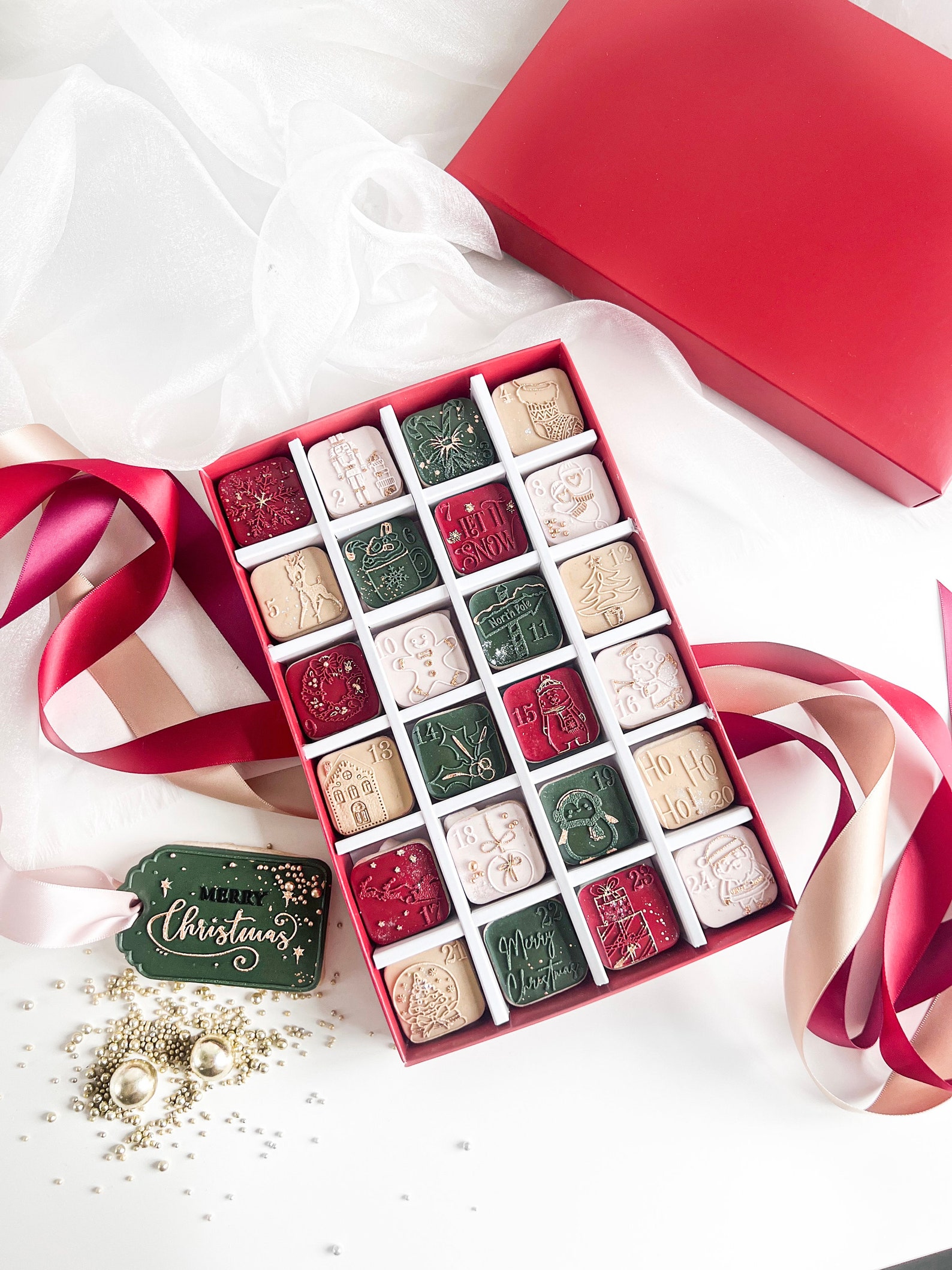 Chellbells Cakes 24 Days of Christmas Advent Calendar Cookie Embosser ...