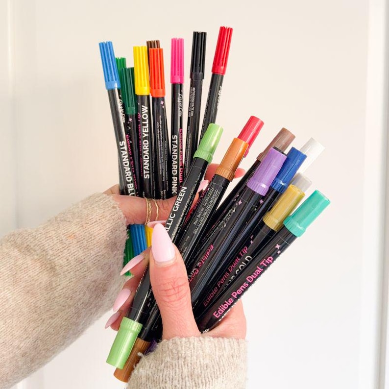 Double-ended Edible Ink Pen for Cake Decorating – Food Safe Icing Pens ...