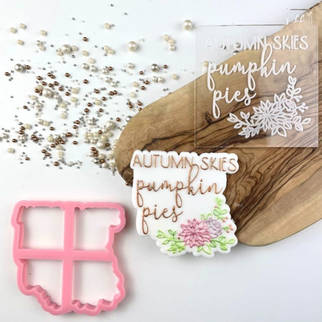 Autumn Skies Pumpkin Pies Cookie Cutter and Embosser by Luvelia ...