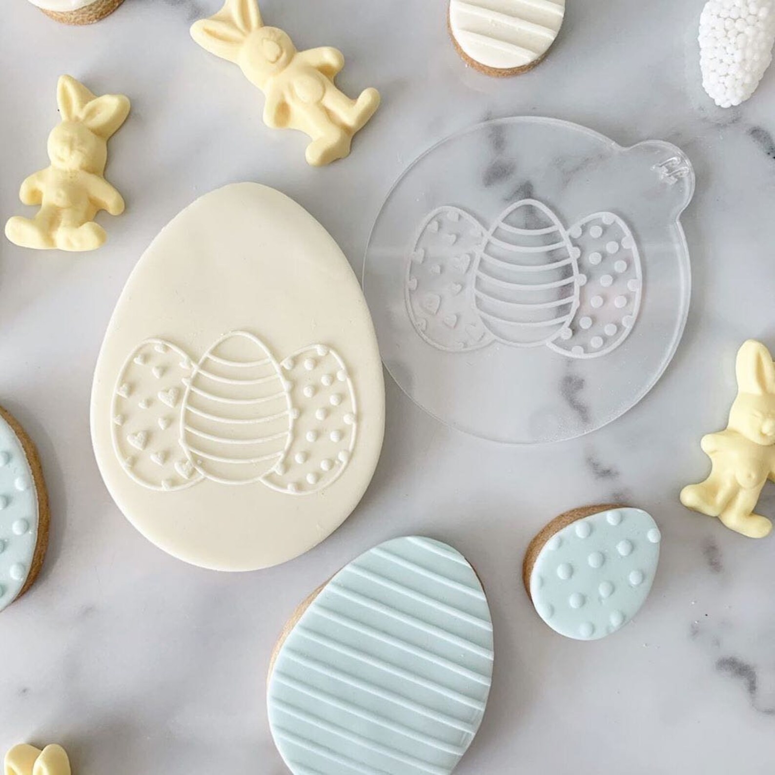 Easter Eggs Cookie Embosser Stamp Icing Fondant Stamp for - Etsy