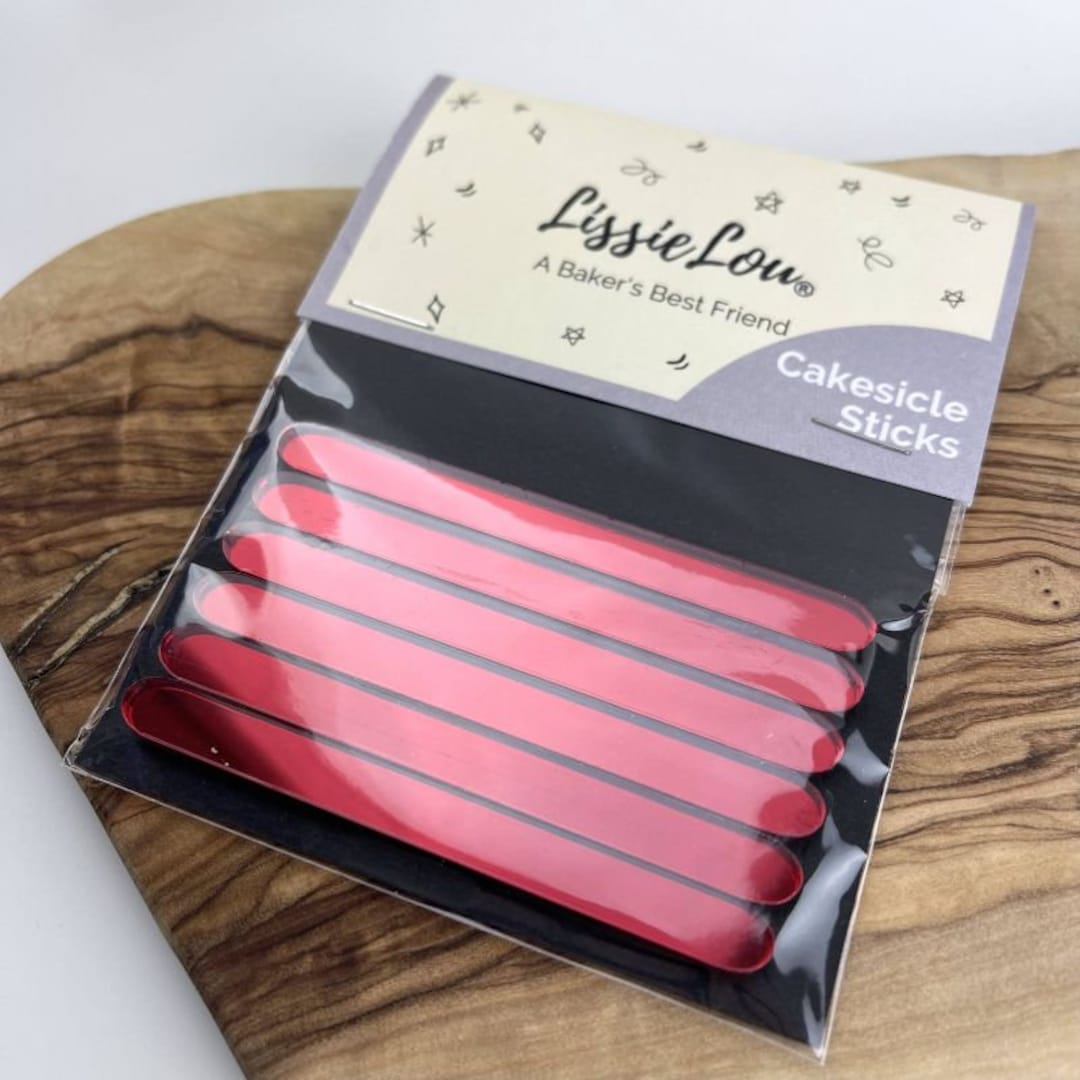Mirror Red Acrylic Cakesicle Lollipop Sticks, Cakesicle Sticks, Acrylic ...