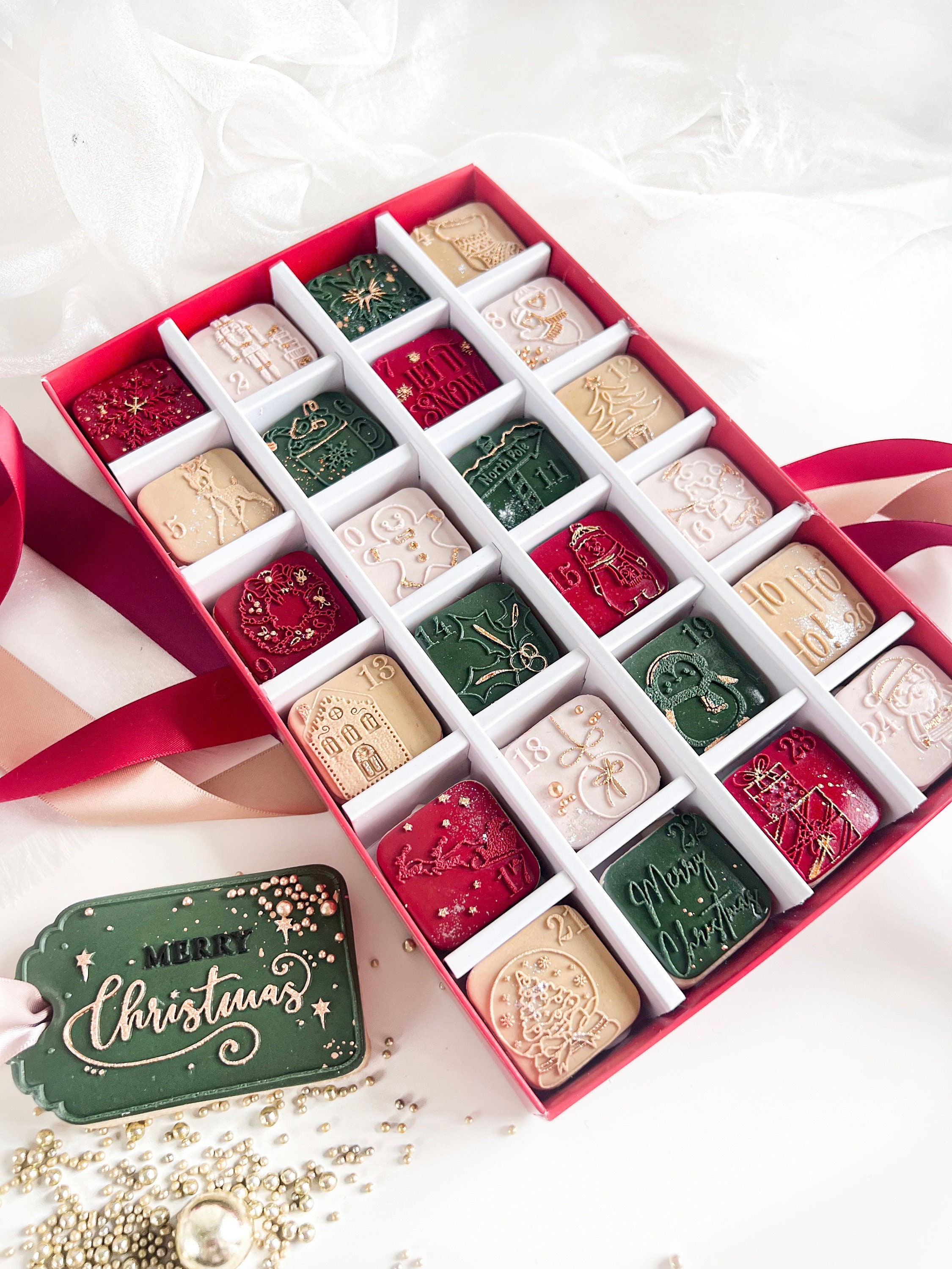 Chellbells Cakes 24 Days of Christmas Advent Calendar Cookie Embosser ...