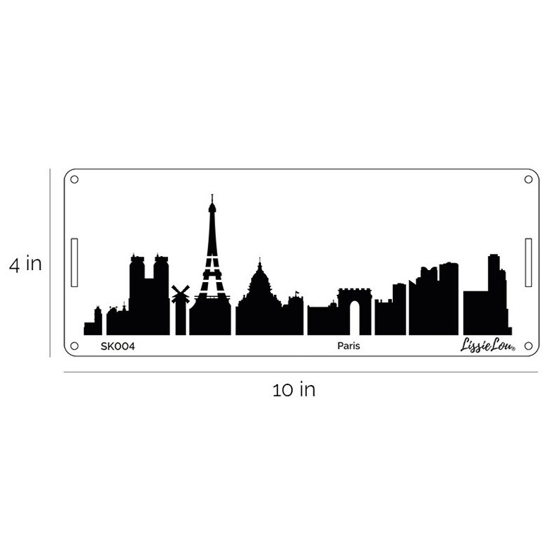Paris Skyline Stencil Border Size Design - Etsy