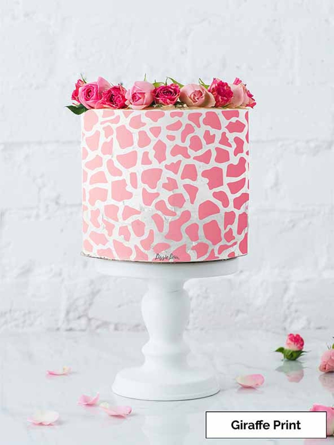 Giraffe Print Cake Stencil - Full Size Design, Buttercream Stencil ...