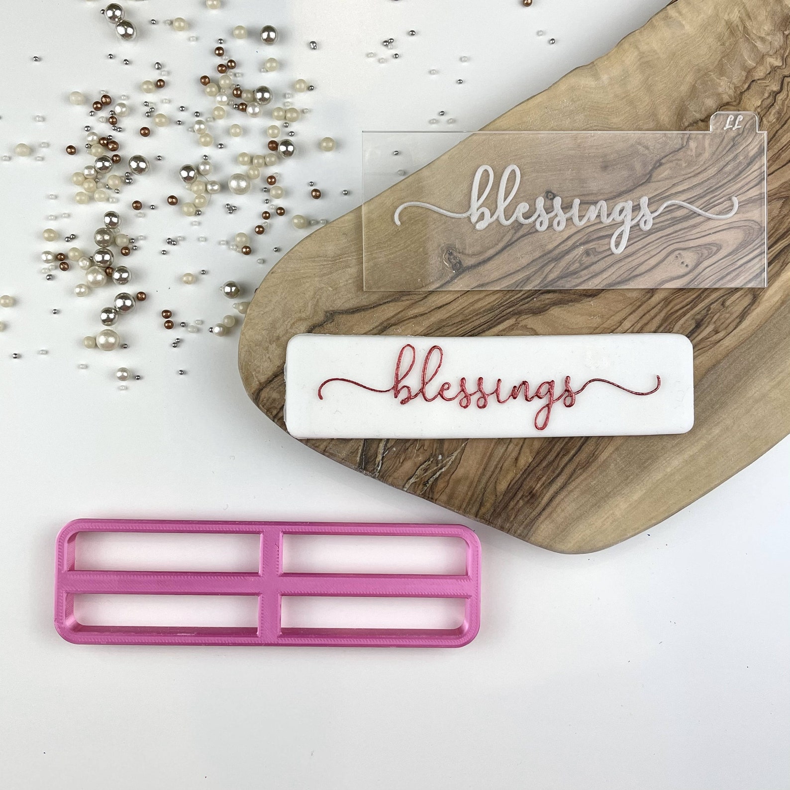 Blessings in Verity Font Cookie Cutter and Embosser Postal - Etsy