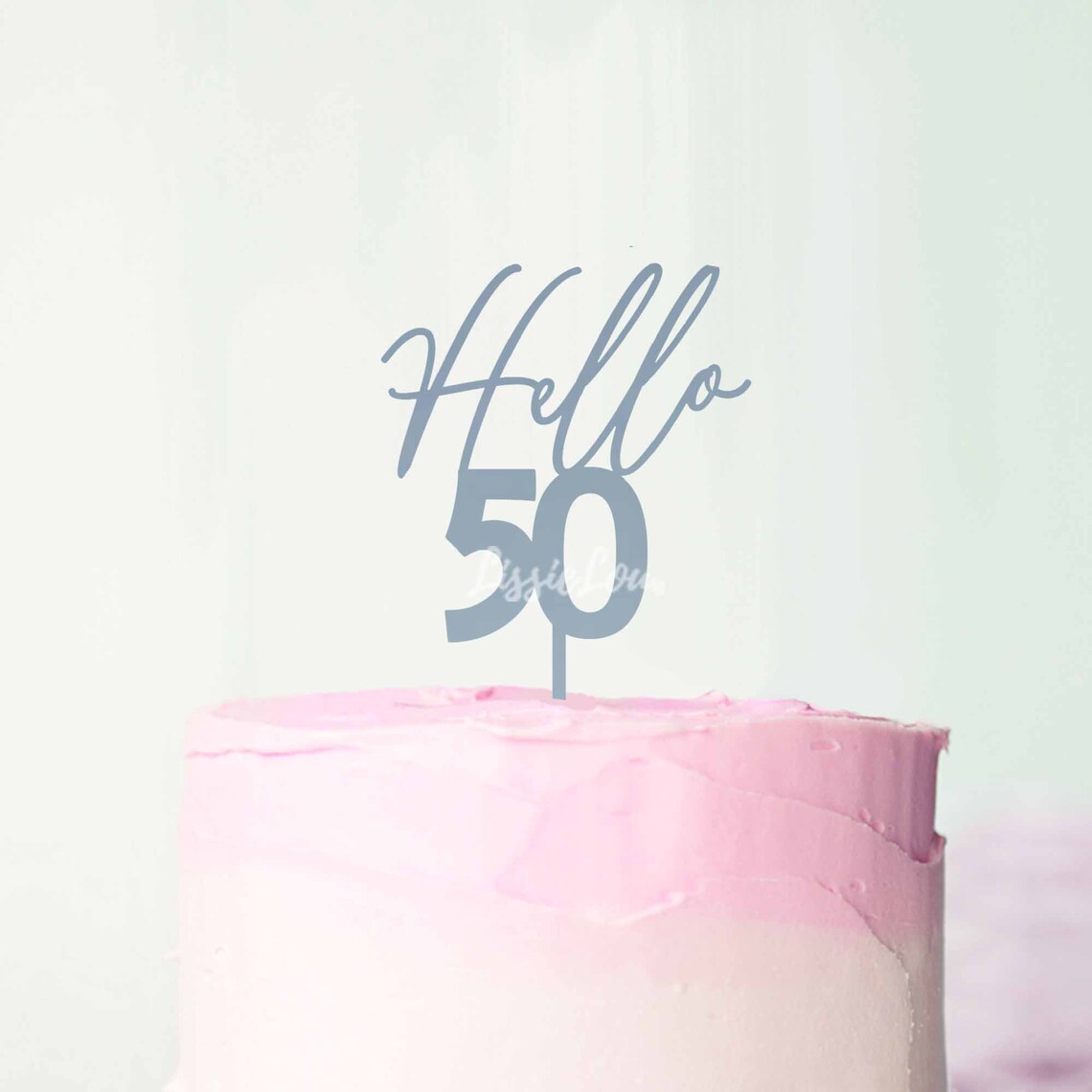 Hello 50 Cake Topper 50th Birthday Cake Topper Birthday - Etsy UK