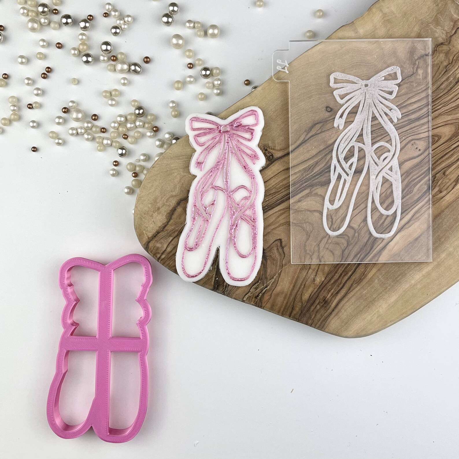 Ballet Shoes Cookie Cutter and Embosser Ballet Cookie Cutter - Etsy UK