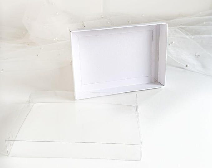 White Paper Box With Clear Lid: Gift Set Packaging (20x17x5cm) - Etsy