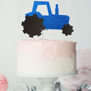 Tractor Cake Topper Glitter Card - Etsy