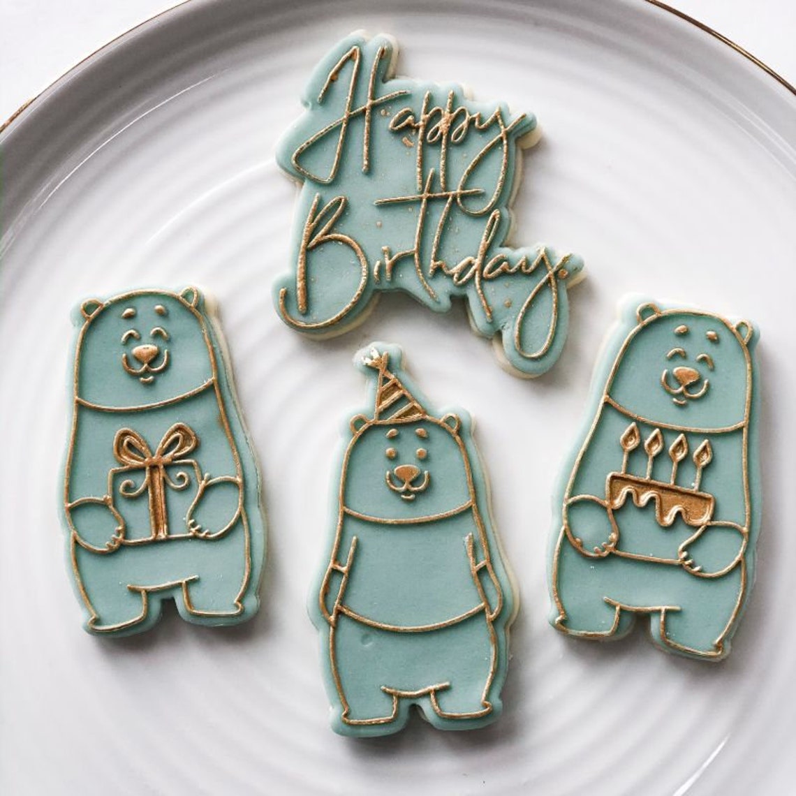 Daniel in a Party Hat Cookie Cutter and Embosser Happy | Etsy