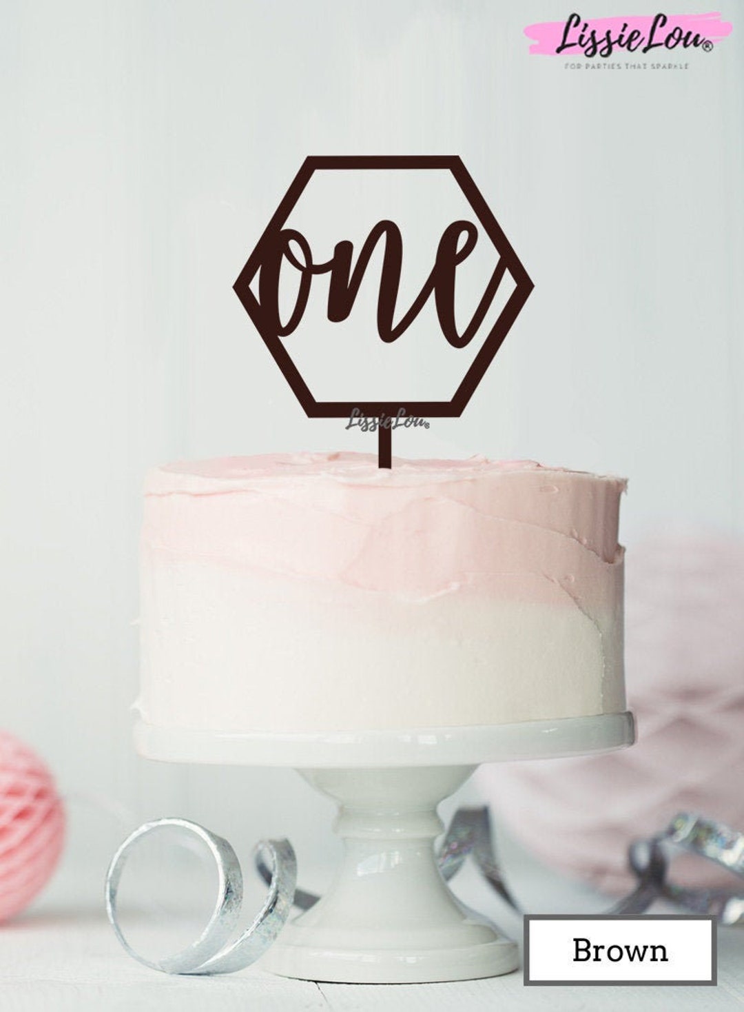 Hexagon Number One Cake Topper Premium 3mm Acrylic - Etsy