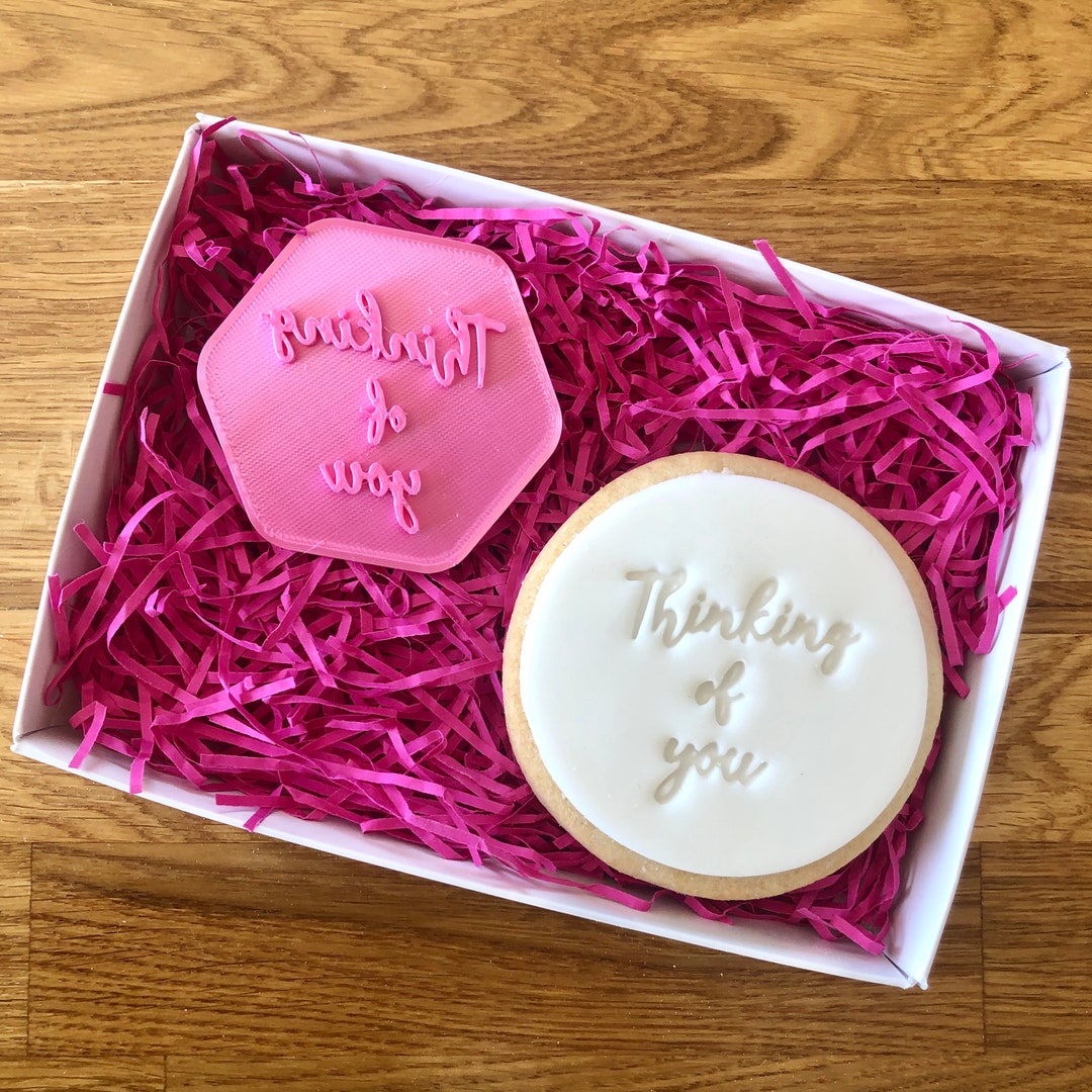 Thinking of You Style 1 Isolation Cookie Stamp, Fondant Stamp ...