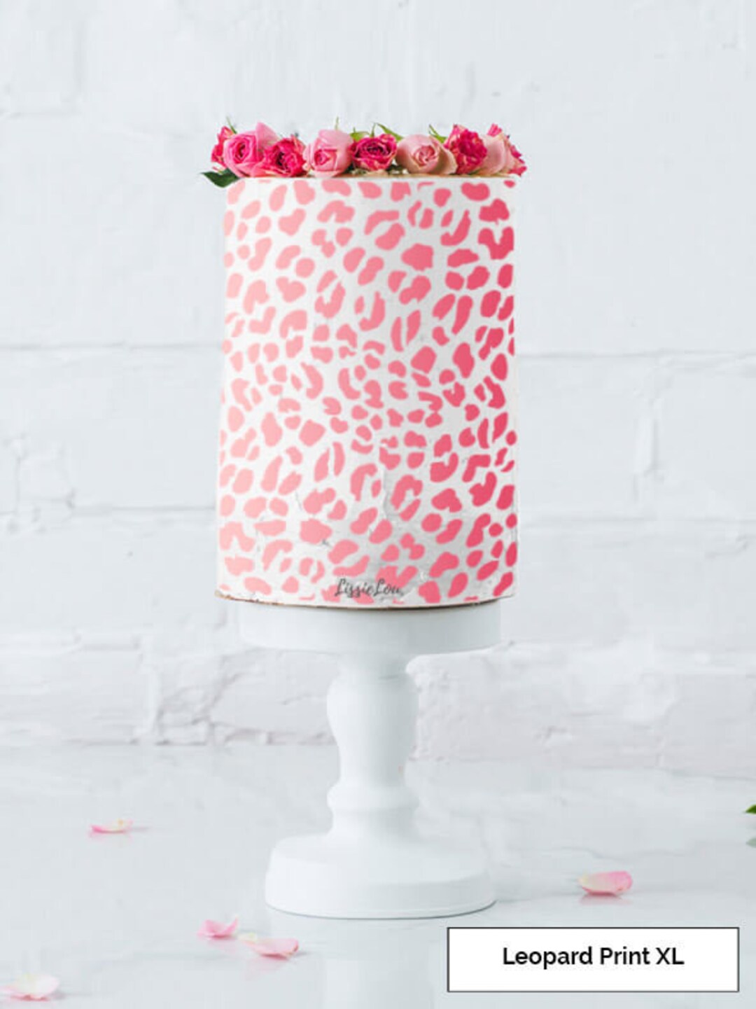 Leopard Print Cake Stencil - XL Design Size, Buttercream Cake Template ...