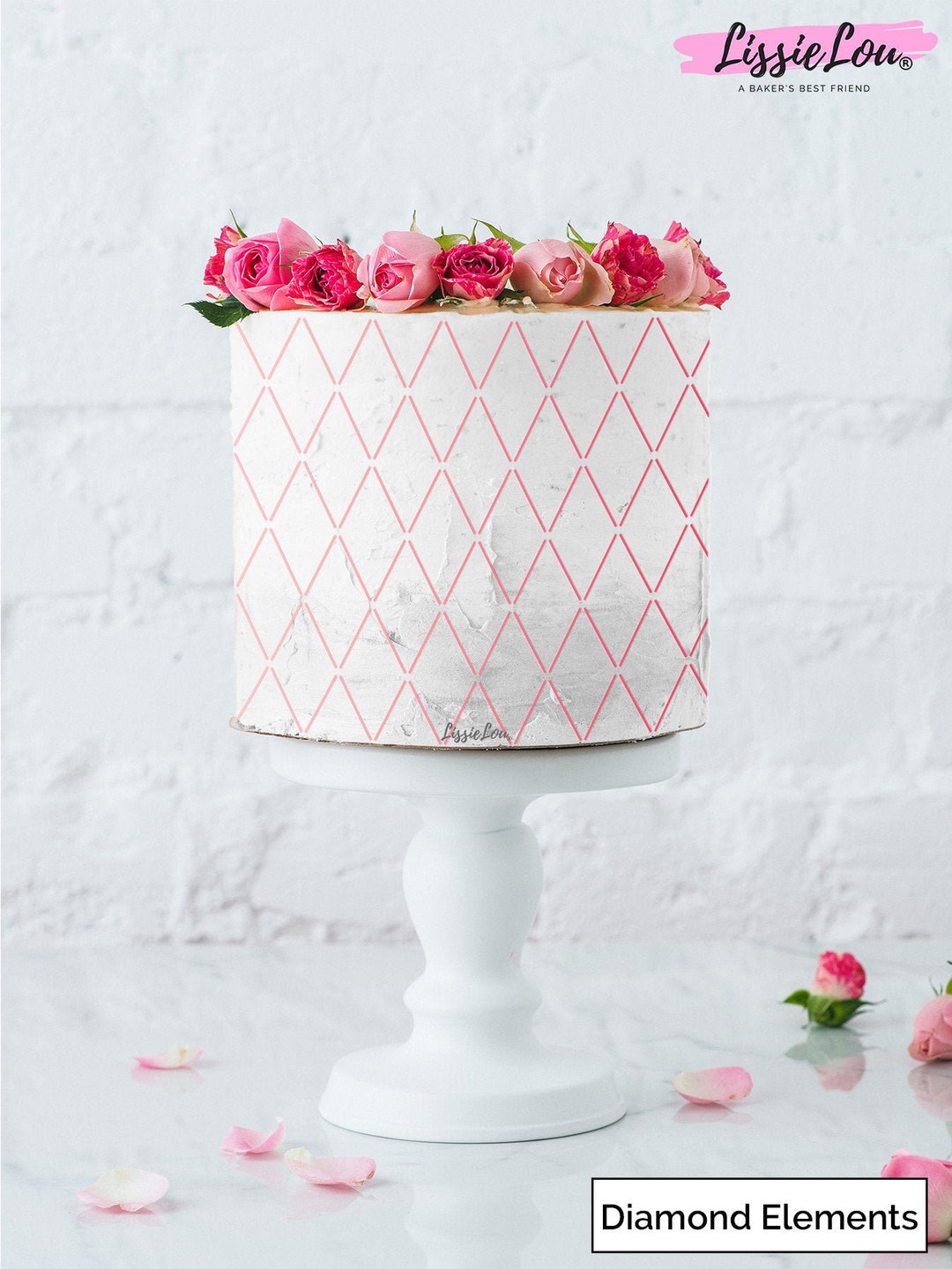 Diamond Elements Cake Stencil - Full Size Design - Etsy