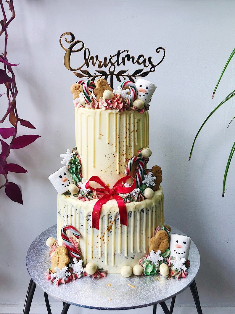 Navidad con Vines Cake Topper Acrílico - Etsy México