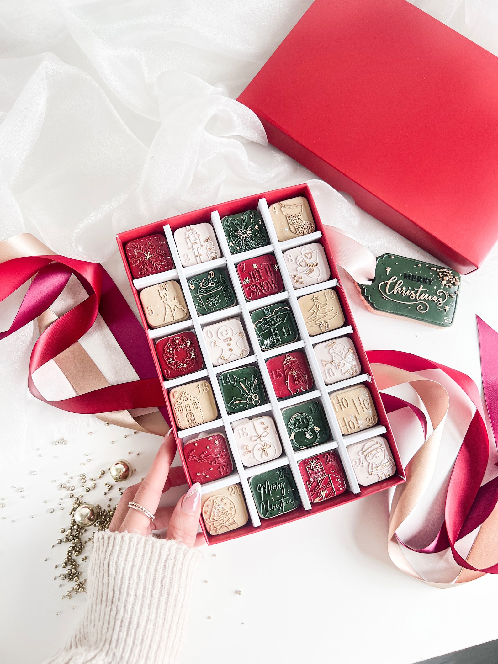 Chellbells Cakes 24 Days of Christmas Advent Calendar Cookie Embosser ...
