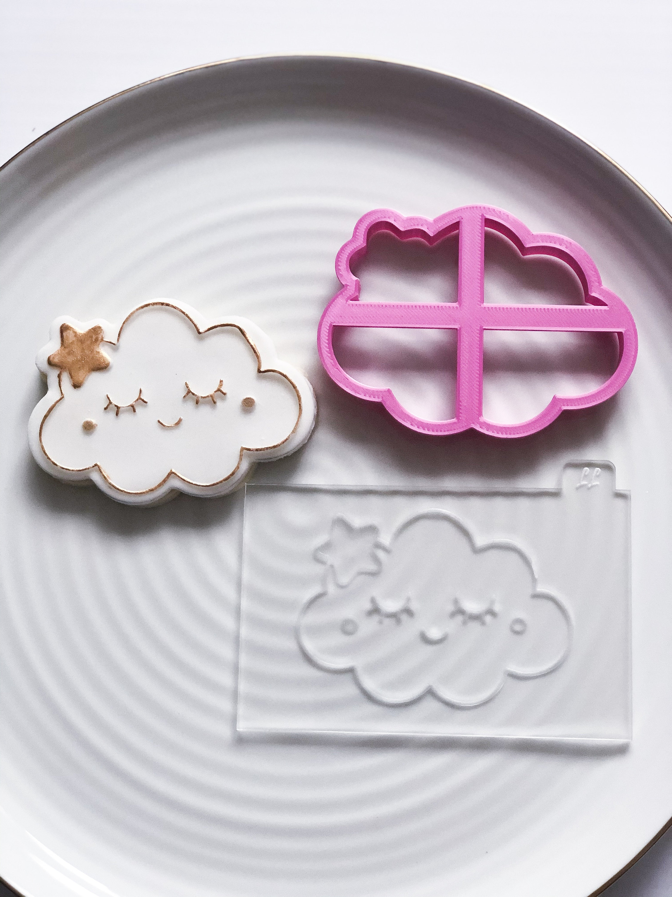 Cute Cloud Cookie Cutter and Embosser Baby Shower Cookie - Etsy