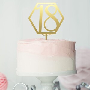 Hexagon Number 18th Birthday Topper Premium 3mm Acrylic - Etsy