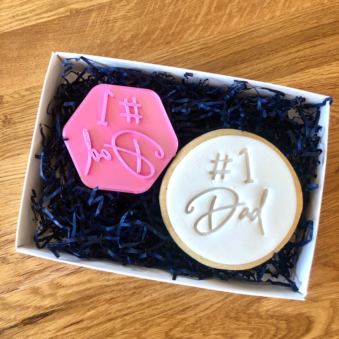 Number 1 Dad Cookie Stamp, Postal Box Ideas, Happy Father's Day ...