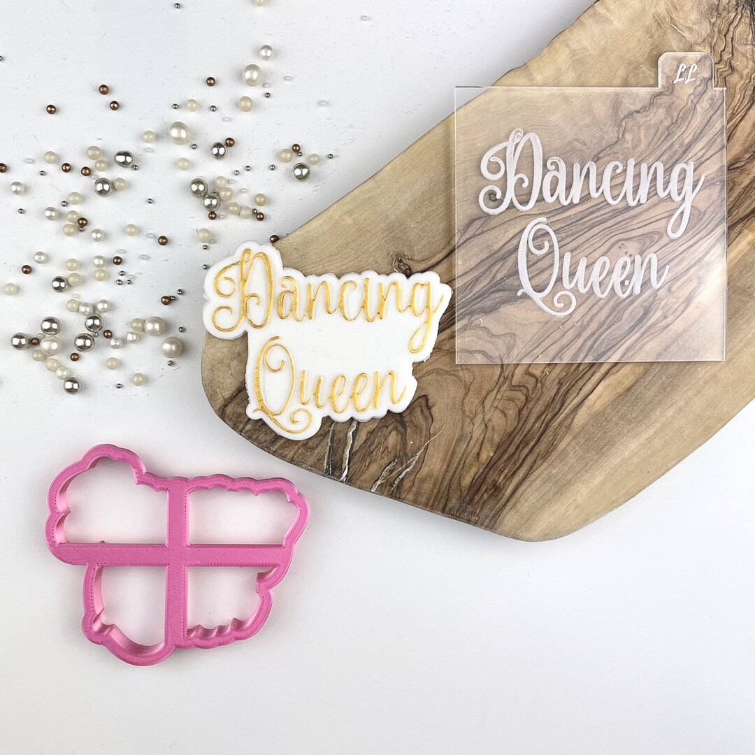 Dancing Queen Cookie Cutter and Embosser, Ballet Cookie Cutter, Fondant ...