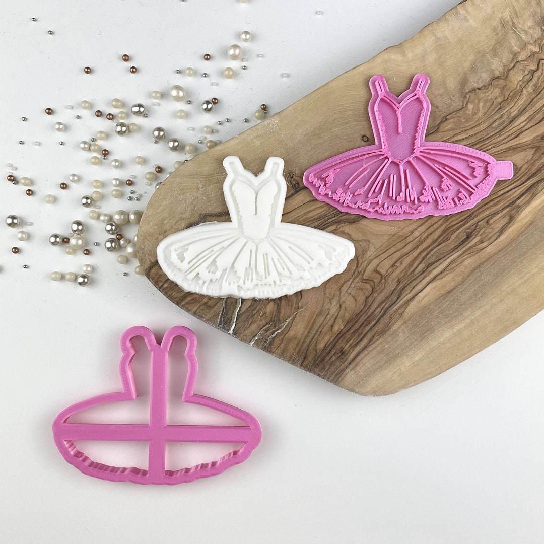 Ballet Tutu Cookie Cutter and Stamp, Ballet Cookie Cutter, Fondant ...
