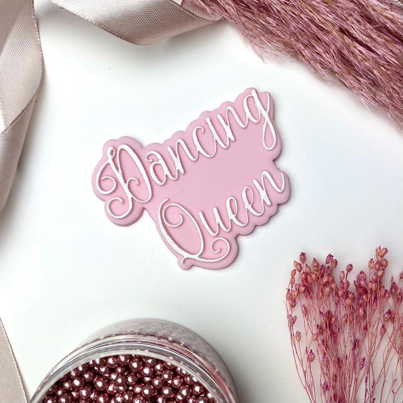 Dancing Queen Cookie Cutter and Embosser, Ballet Cookie Cutter, Fondant ...