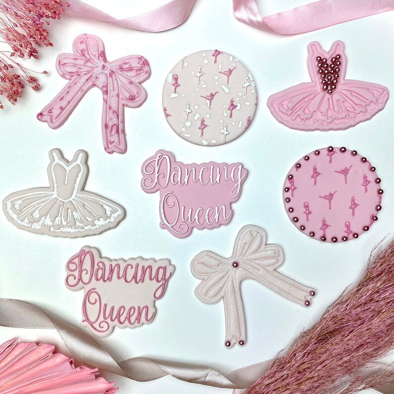 Dancing Queen Cookie Cutter and Embosser, Ballet Cookie Cutter, Fondant ...