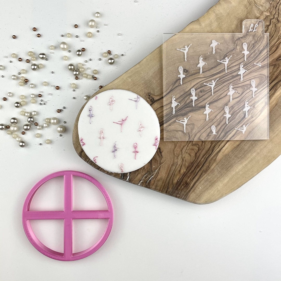 Ballet Texture Pattern Cookie Cutter and Embosser, Ballet Cookie Cutter ...