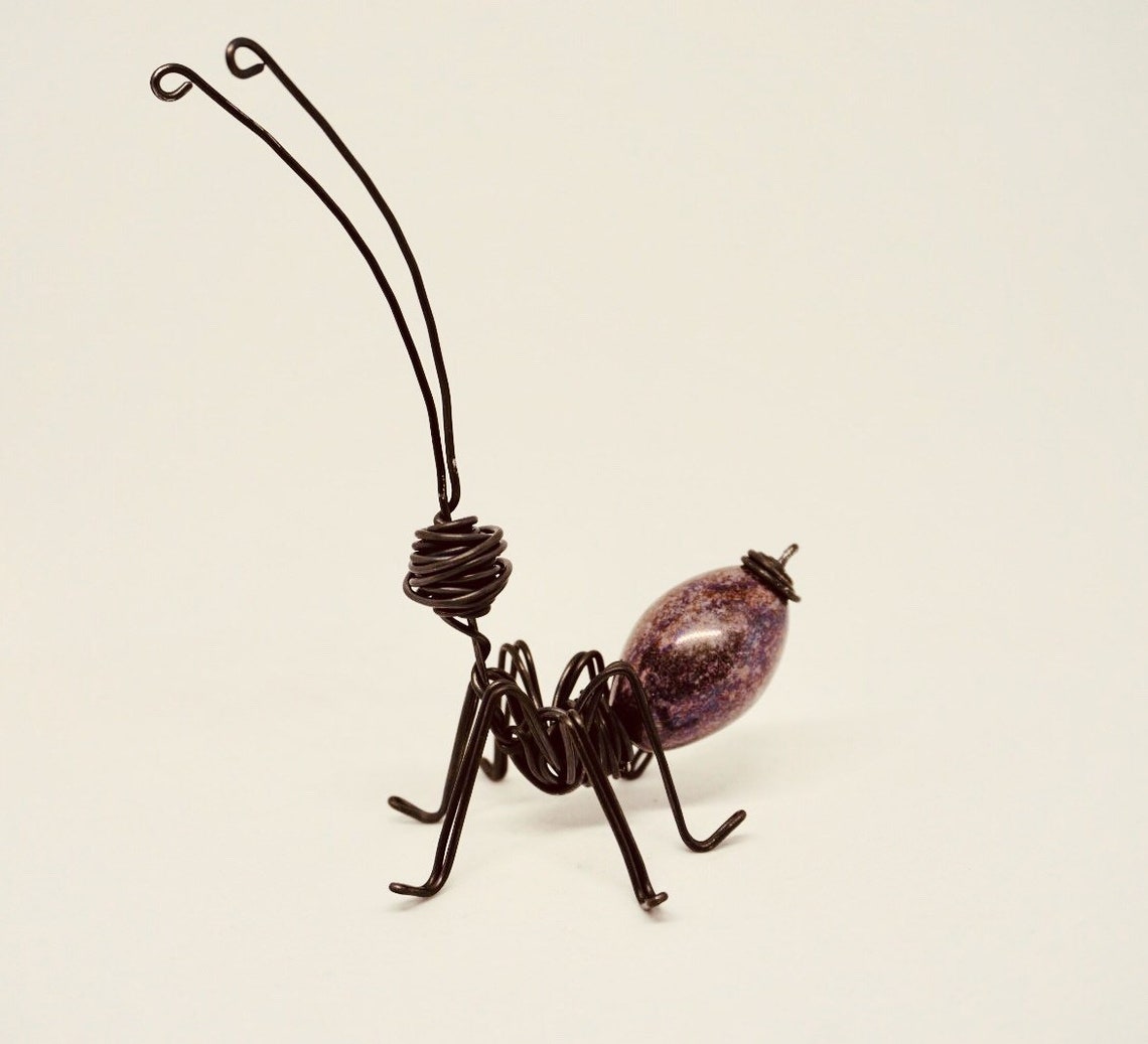 Violet Ant Enameled Ceramic Ant. Barcelona. Wire and Ceramic - Etsy UK
