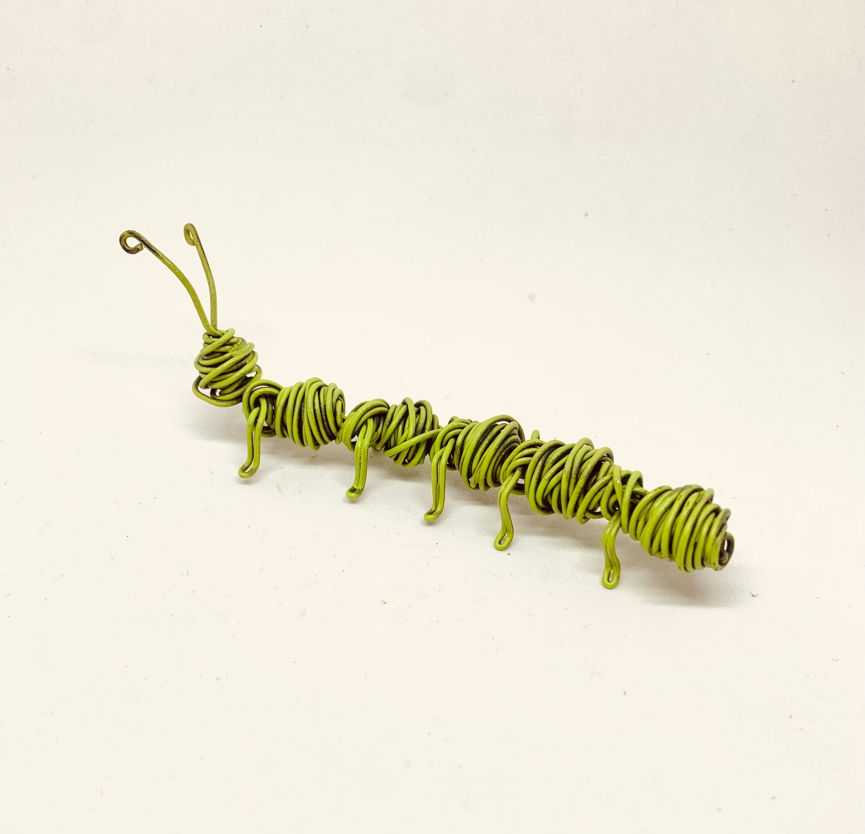 Green Centipede. Caterpillar on Wire. Centipede Sculpture. - Etsy