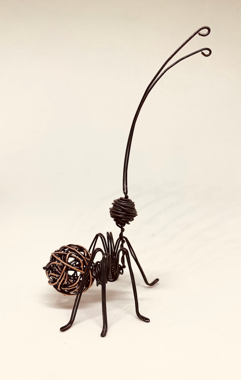 Black and Copper Ant. Wire Ant. Wire Art. Barcelona Art. Ant Ornament ...