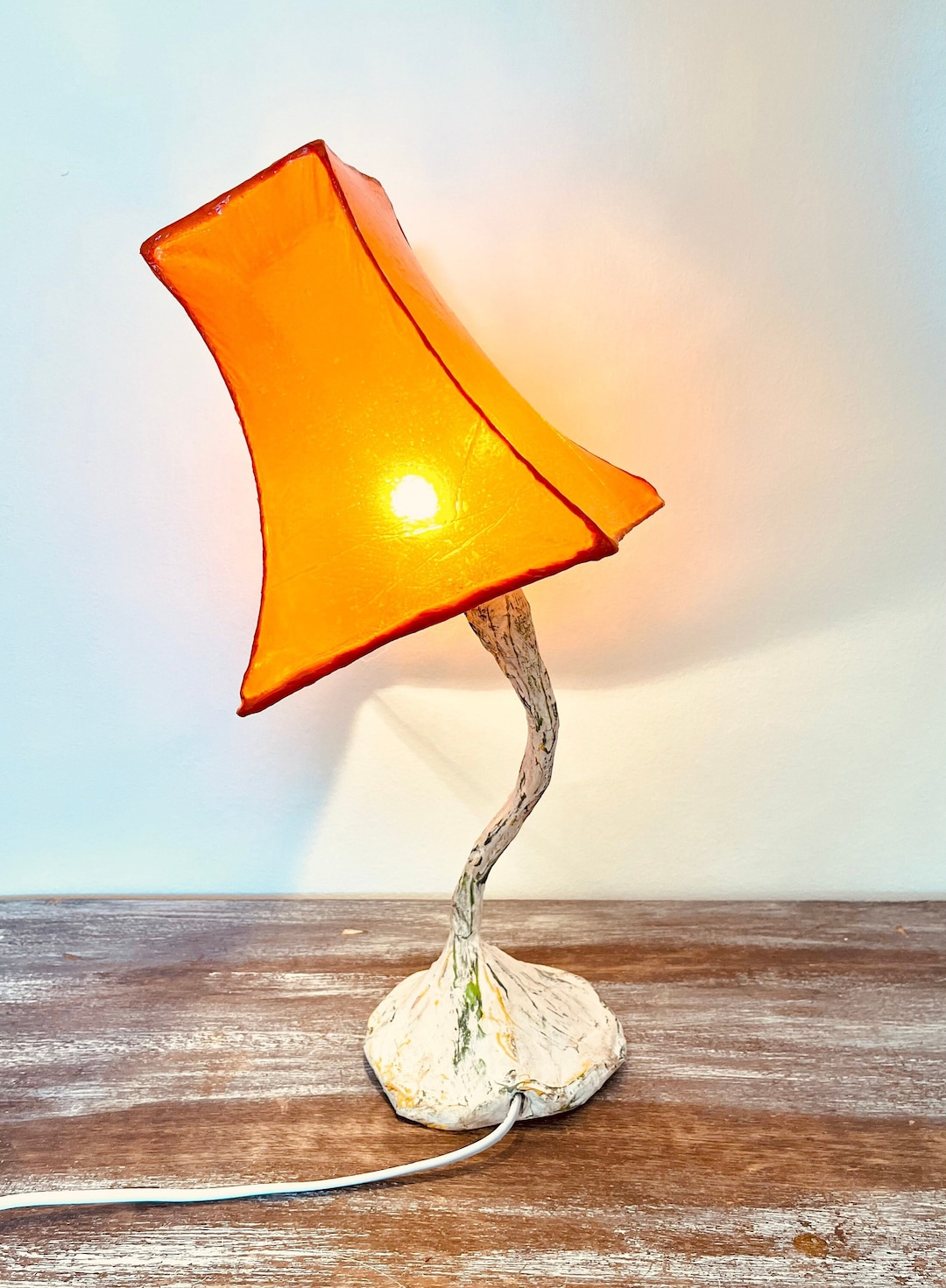 Orange Candlestick. Paper Lamp. Craft Lamp. Desk Lamp. Bedside Lamp ...