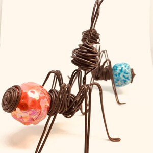 Wire Sculpture. Wire Bug. Red Ant. Ceramic and Wire Ant. - Etsy