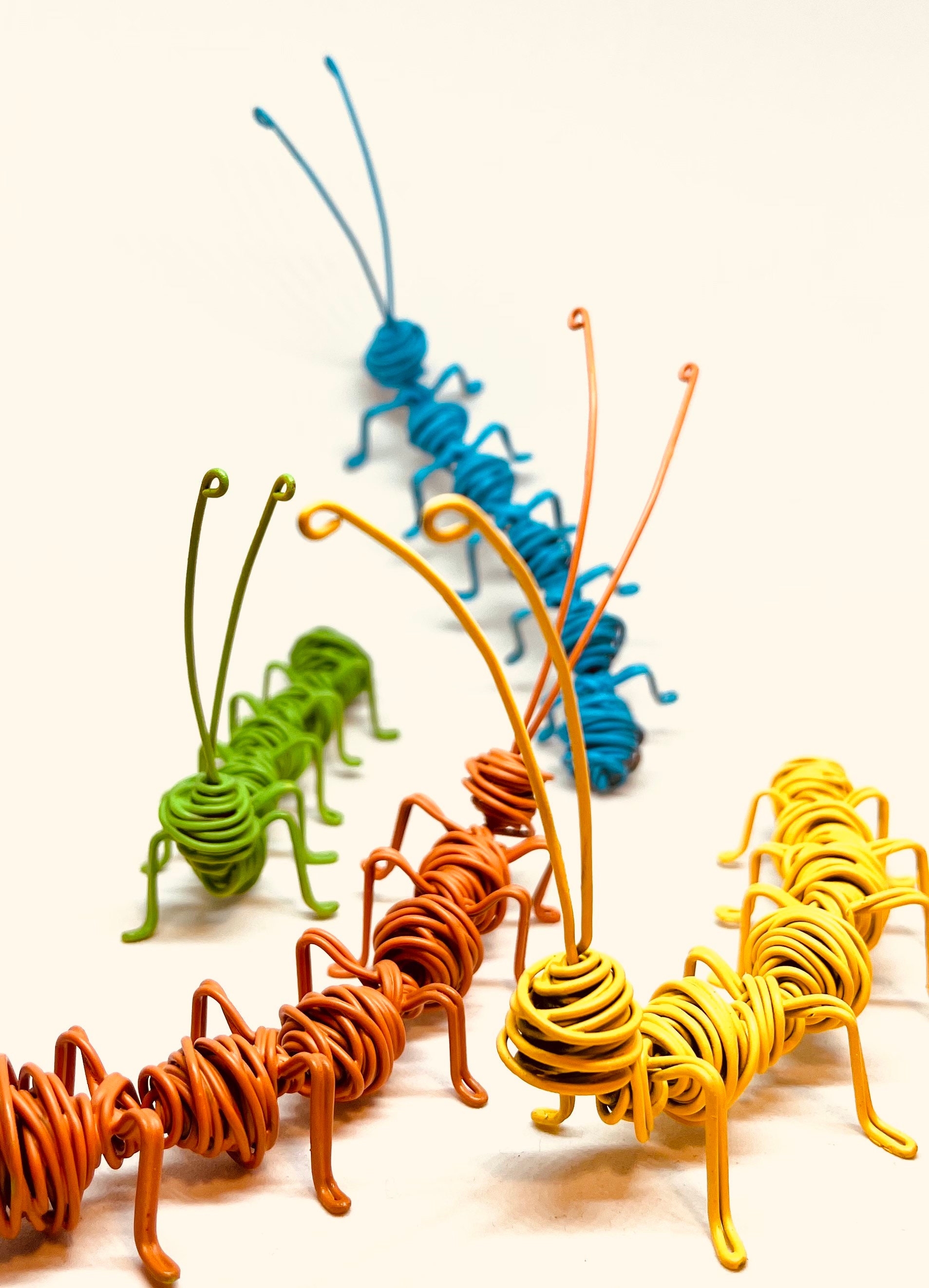 Green Centipede. Caterpillar on Wire. Centipede Sculpture. - Etsy