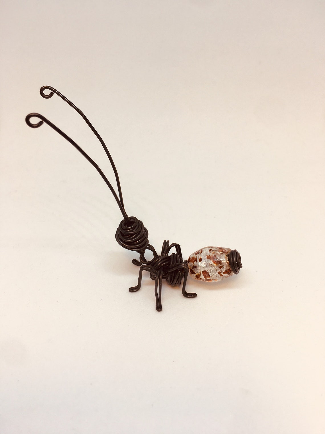 Ant on Wire With Glass Insect on Wire Sculpture With | Etsy