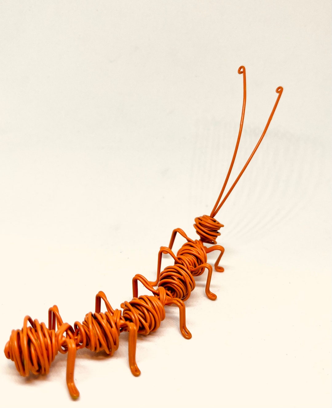 Orange Centipede. Modernist Sculpture. Wire Guano. Orange. Wall ...