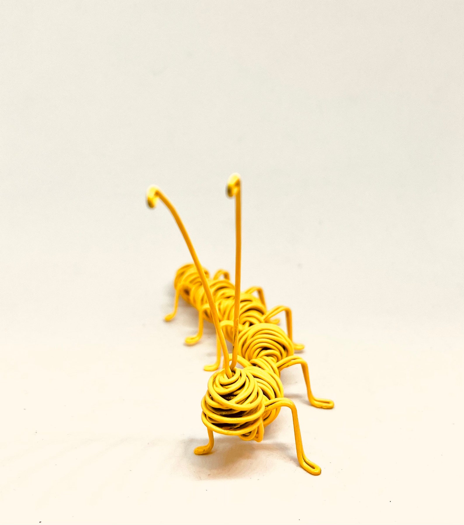 Yellow Worm. Wire Caterpillar. Centipede Sculpture. Wire | Etsy