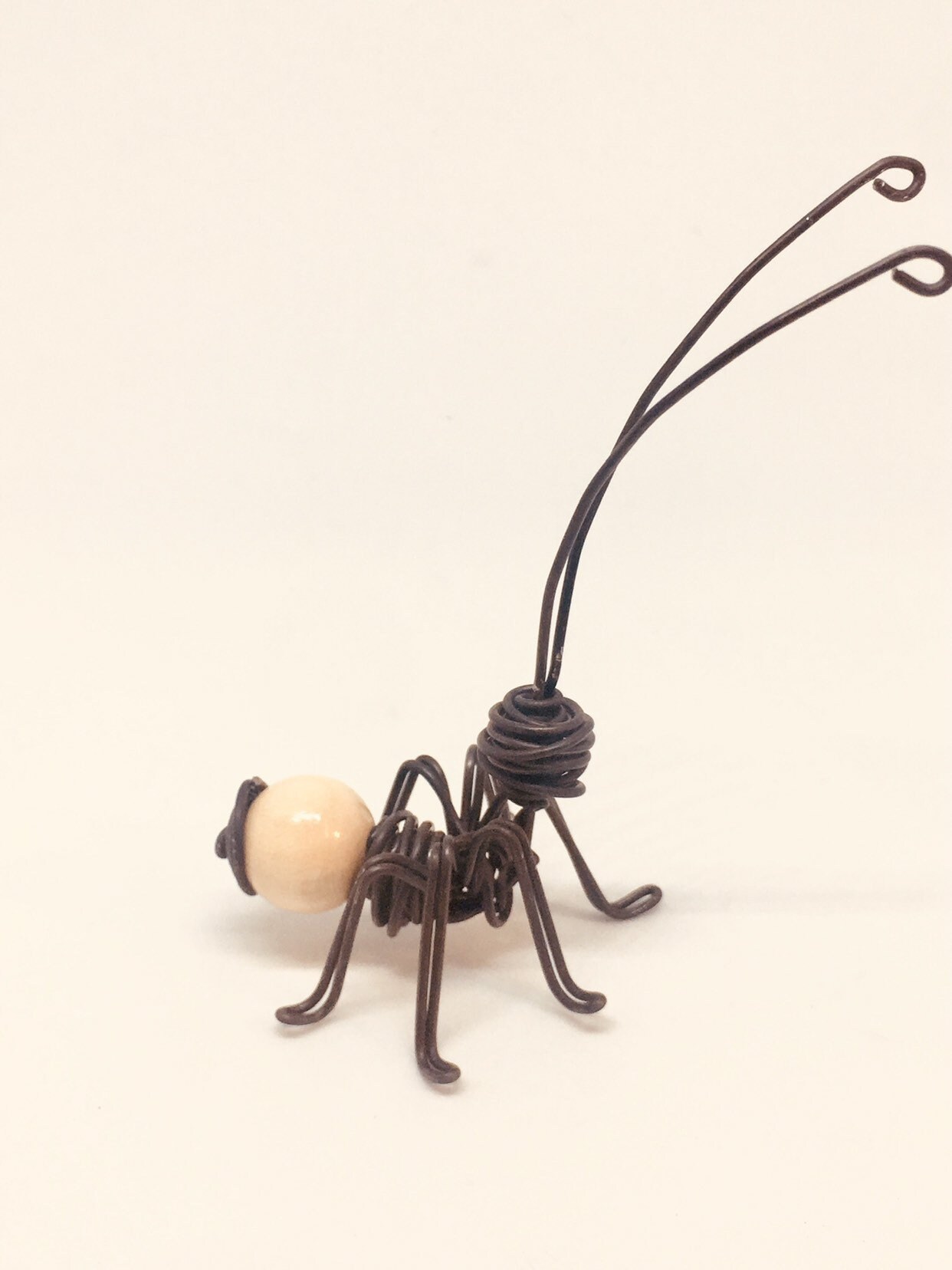 Ant Figure on Wire. Sculpture on a Single Strand of Wire. Wood - Etsy