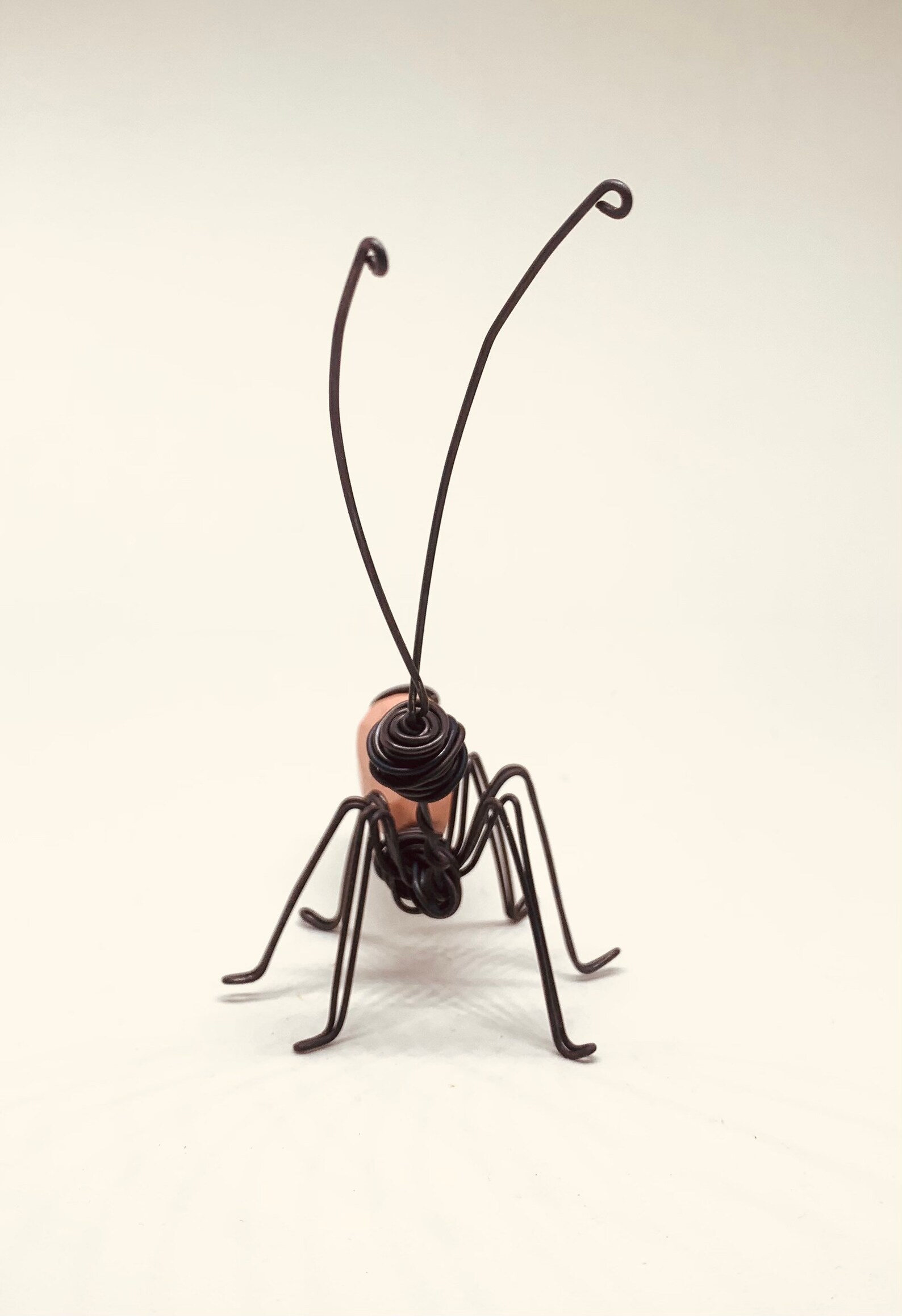 Wire ant with pale pink faceted acrylic. Wire figure. Ant | Etsy