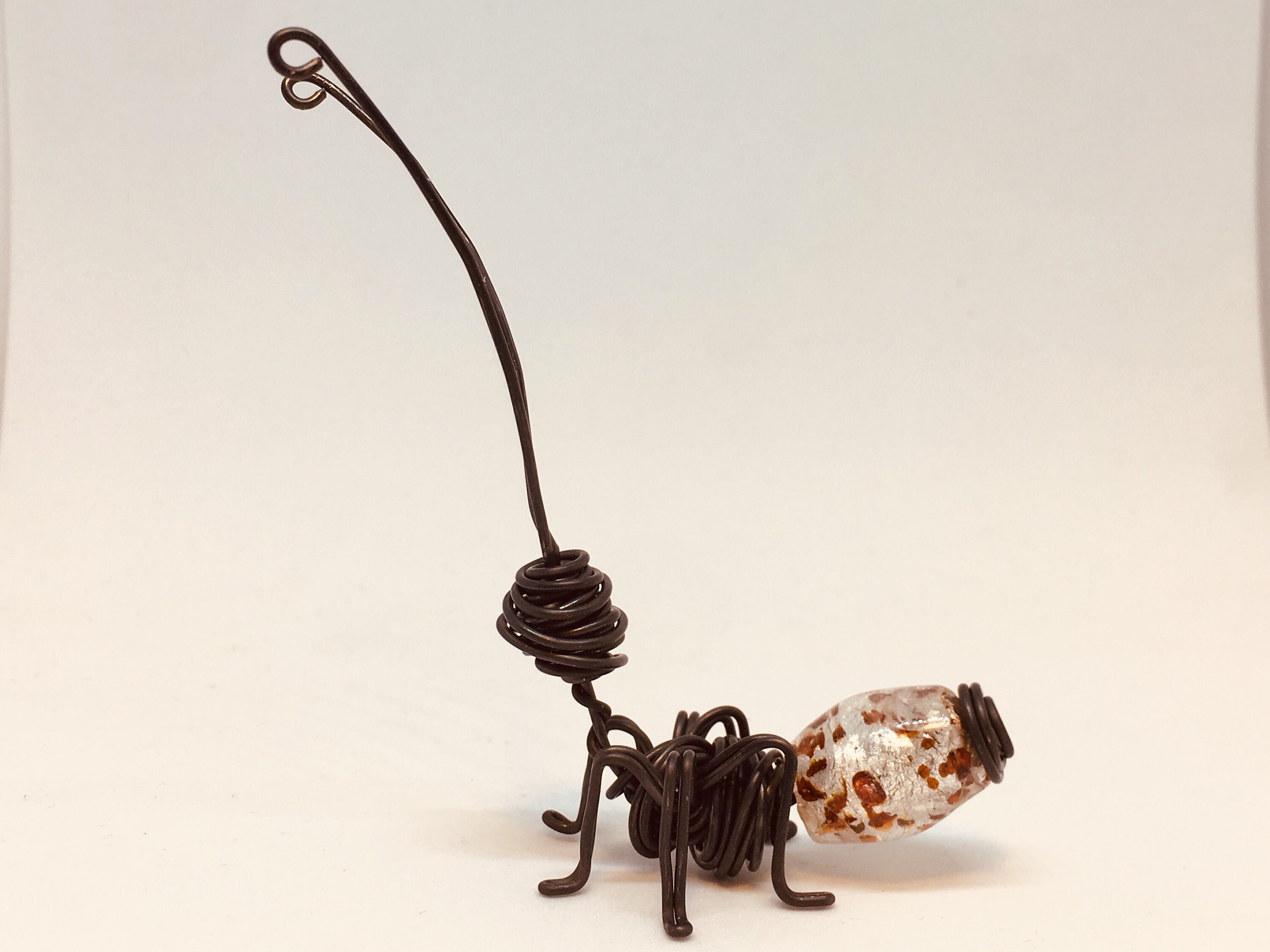 Ant on Wire With Glass Insect on Wire Sculpture With | Etsy
