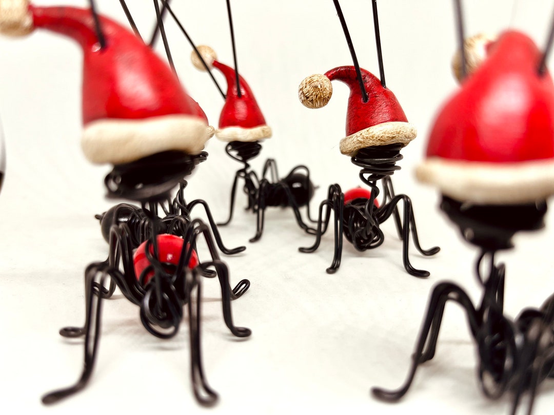 Ant With Santa Hat. Ant With Santa Claus Cap. Christmas Ant. Gift for ...