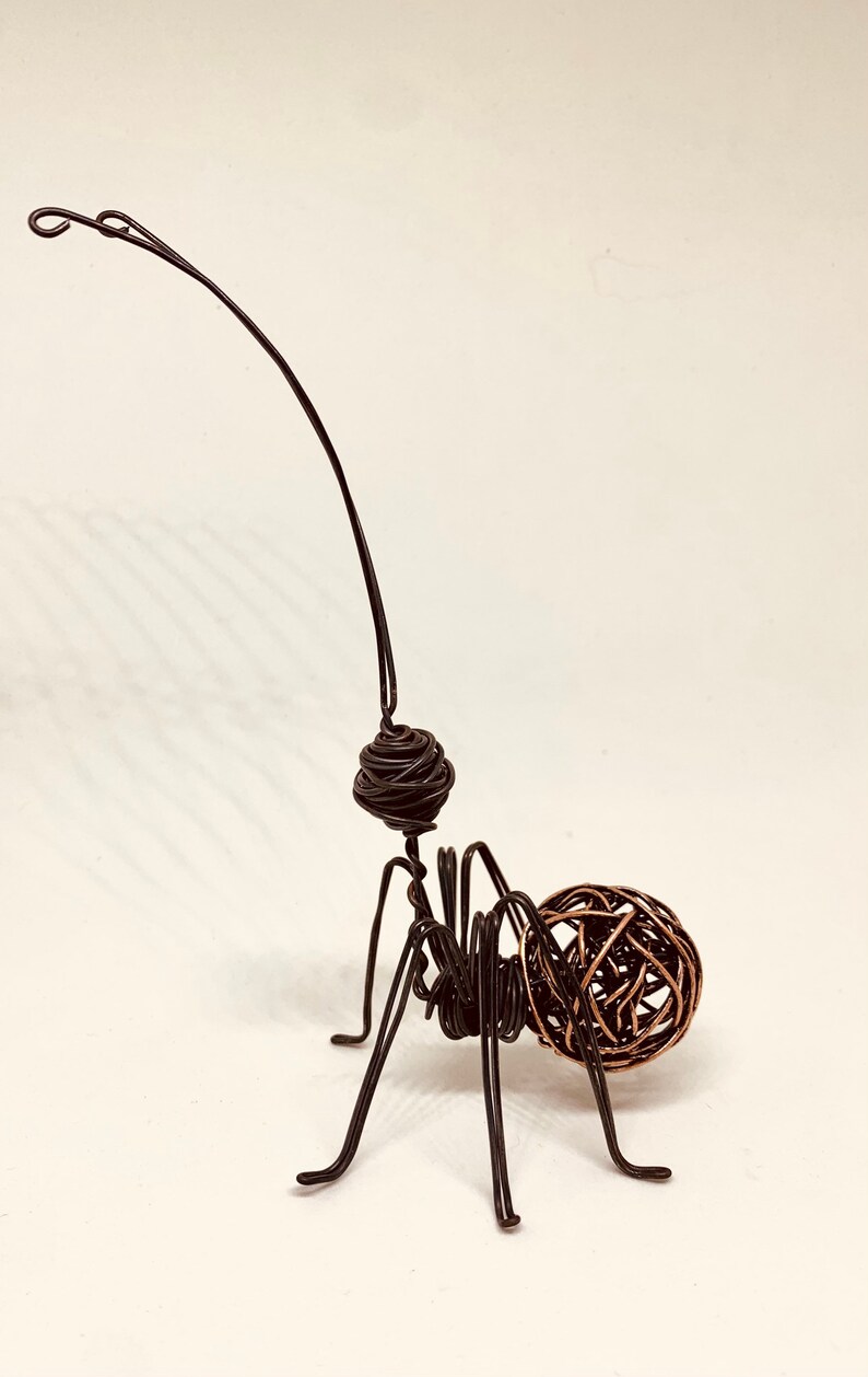 Black and Copper Ant. Wire Ant. Wire Art. Barcelona Art. Ant Ornament ...