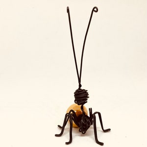 Modernist Ceramics. Ant Sculpture. Ornament Insect. Ant on Wire. Yellow ...