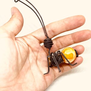 Modernist Ceramics. Ant Sculpture. Ornament Insect. Ant on Wire. Yellow ...